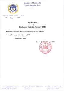 Exchange Rate, January 1USD = 4020Riels - National Social Security ...